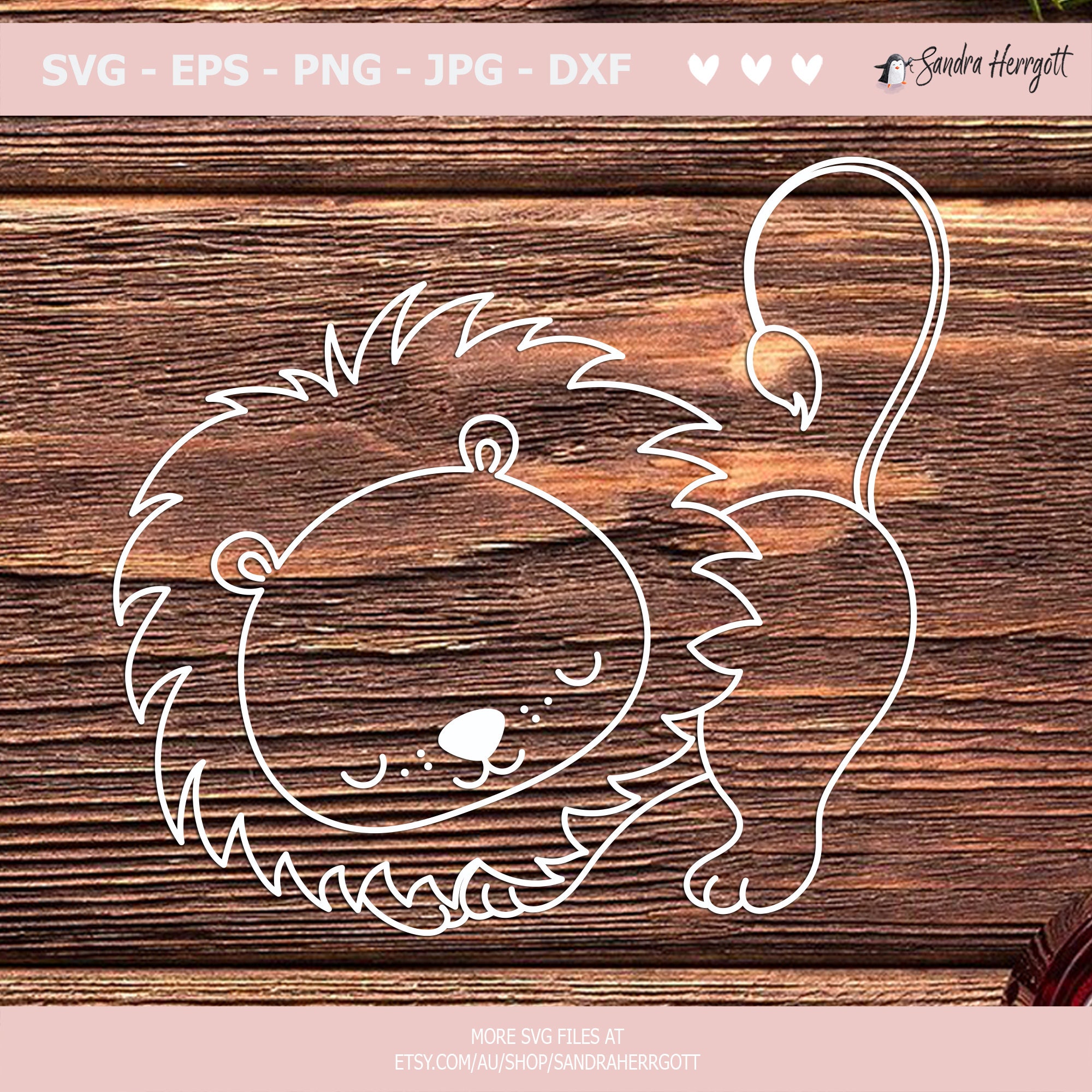 Baby Lion Plotter File Svg Dxf Png Jpg Safari Cricut Animal - Etsy ...