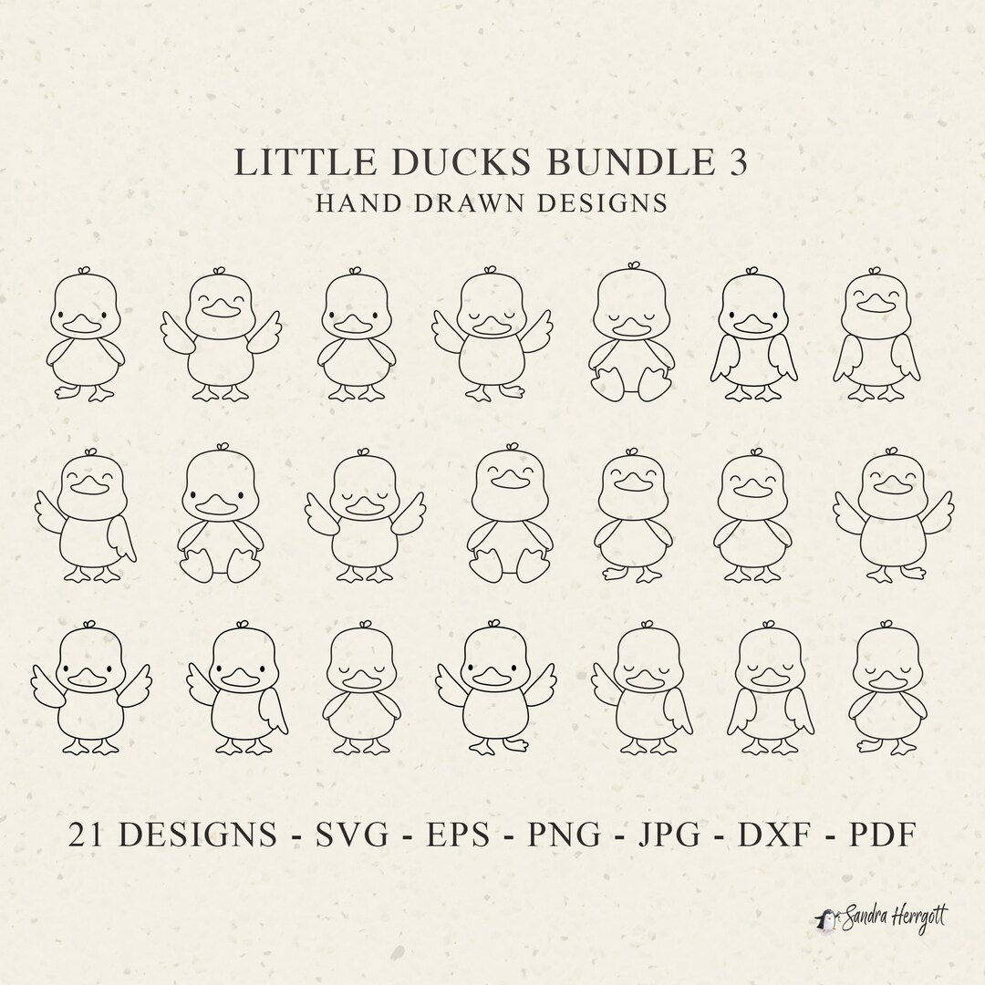 Baby Duck Plotter File Svg Dxf Png Jpg Pdf Bird Cricut Animal ...