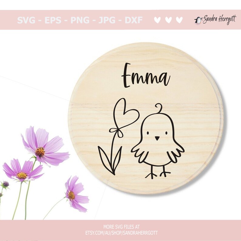 Little Bird Plotter File SVG DXF PNG Flower Tree Heart Spring - Etsy