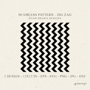 Zig Zag Seamless Pattern Svg Dxf Png Eps Jpg Cricut Background Plotter File Wallpaper Clipart ...
