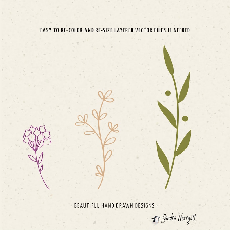 Greenery Plotter File Svg Dxf Png Eps Jpg Decorative Natural - Etsy