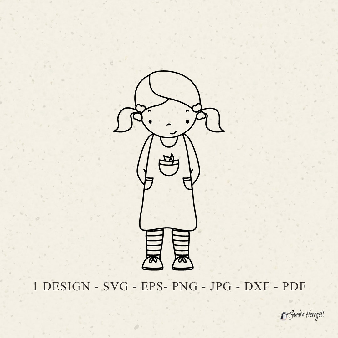 Cute Cheeky Girl Plotter File Svg Dxf Png Jpg Pdf Nursery Decor Cricut ...