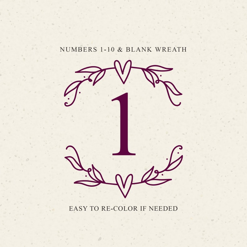 WREATH NUMBERS SVG Laurel Wreath Svg Wedding Wreath Svg - Etsy Canada