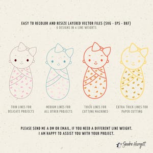 Wrapped Baby Plotter File Svg Dxf Png Eps Jpg Pdf Cute Child Cricut Boy ...