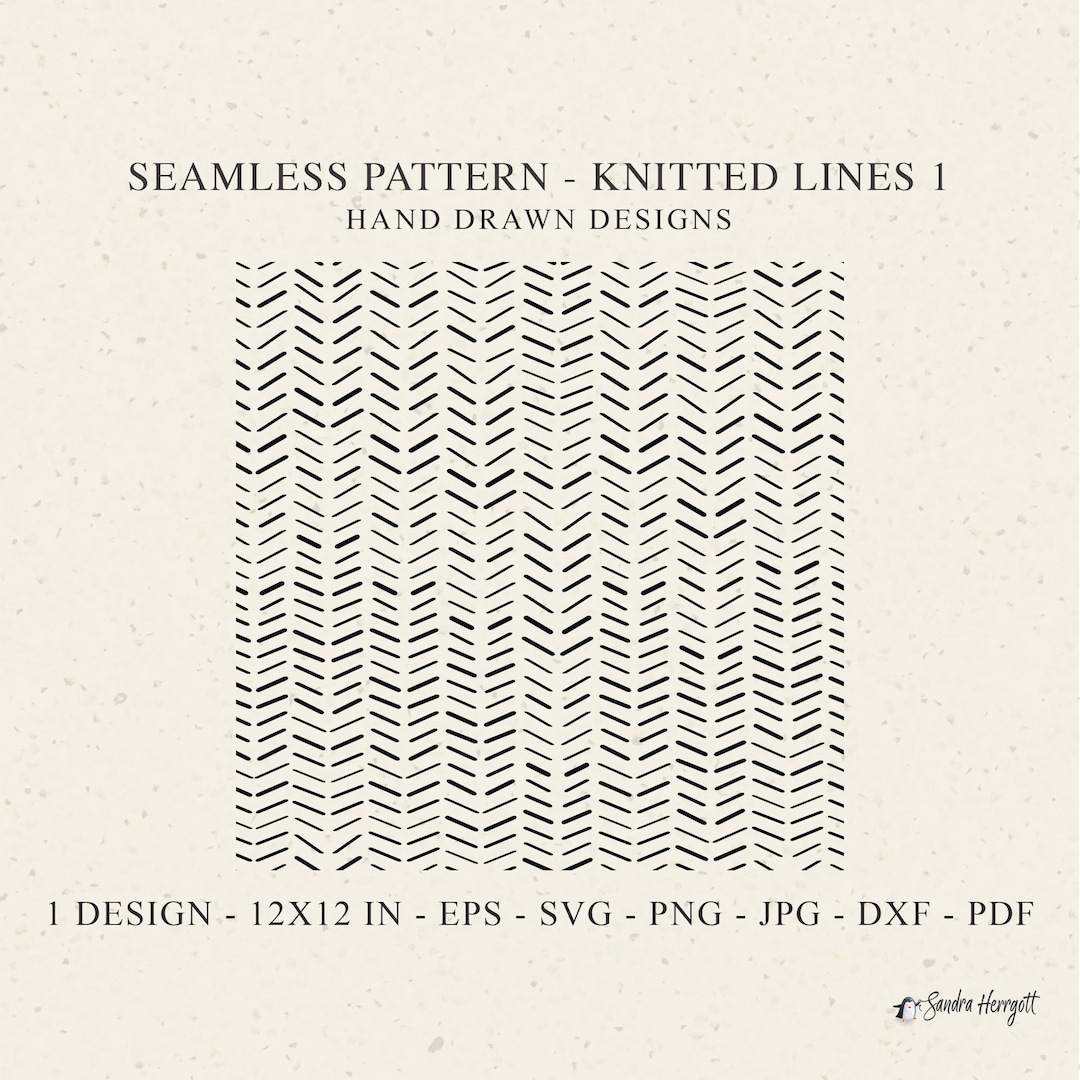 Knitted Lines Seamless Pattern Svg Dxf Png Eps Jpg Pdf Cricut ...