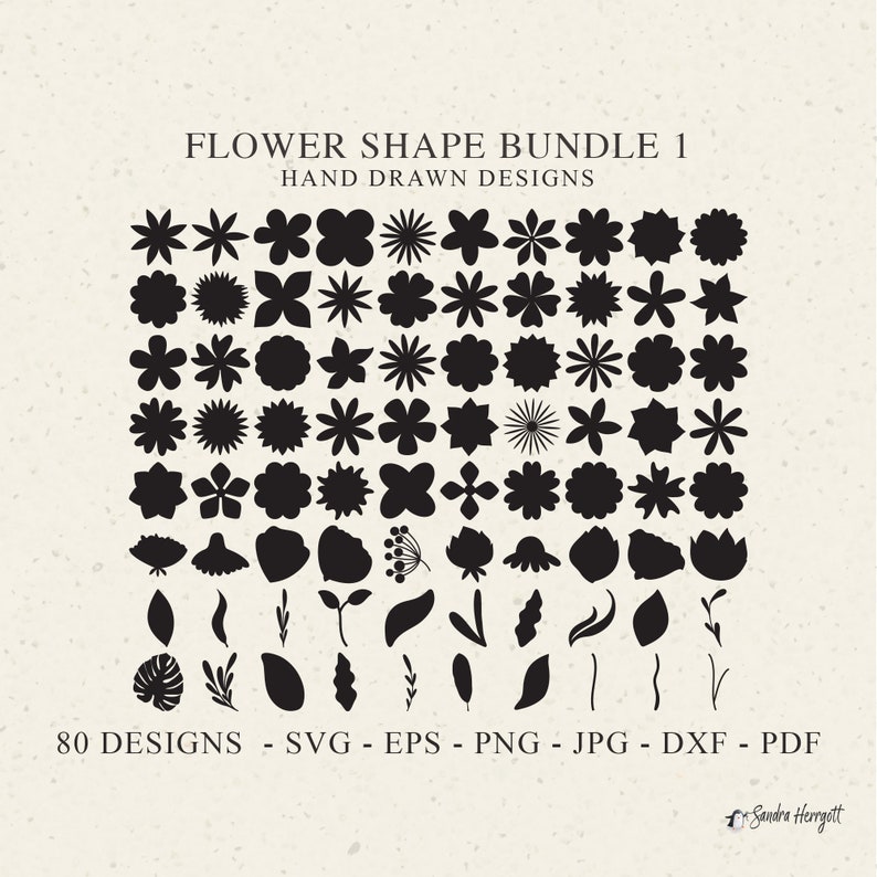 Blüte Formen Plotterdatei SVG DXF PNG Floral Cricut Blume - Etsy.de