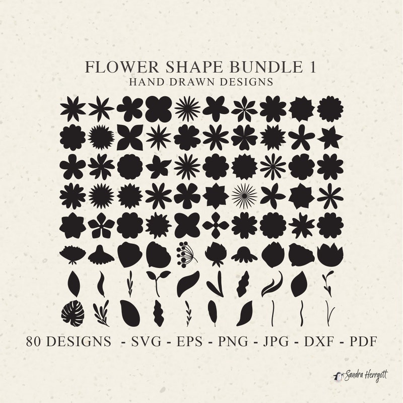 Flower Shapes Svg - Etsy