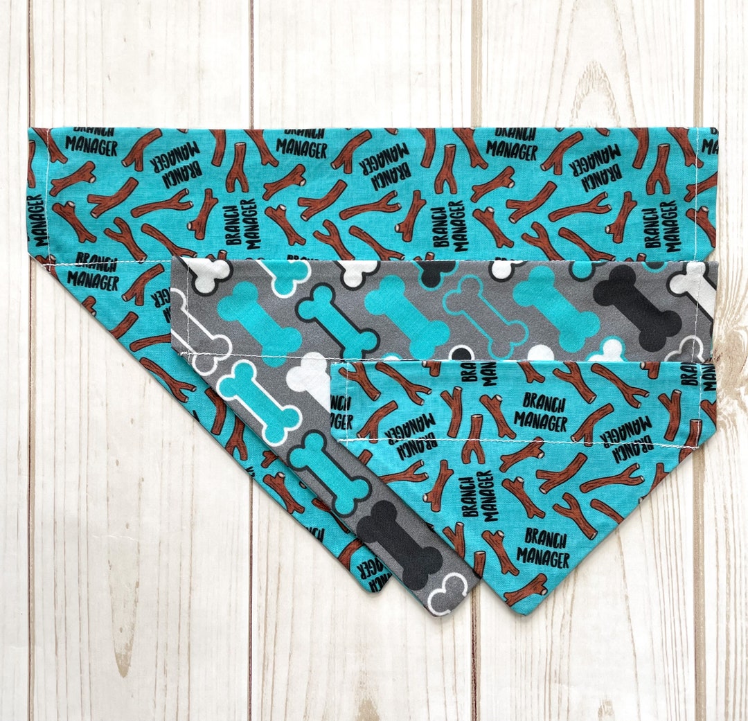 Branch Manager Dog Bandana, Dog Bone Bandana, Boy Dog Bandana, Girl Dog ...