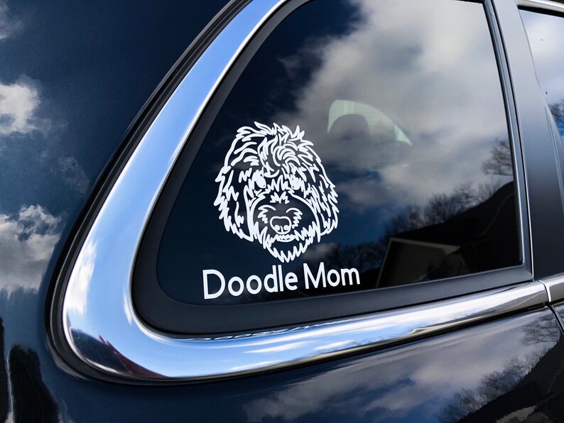 Doodle Mom Car Decal Doodle Mom Customized Doodle | Etsy
