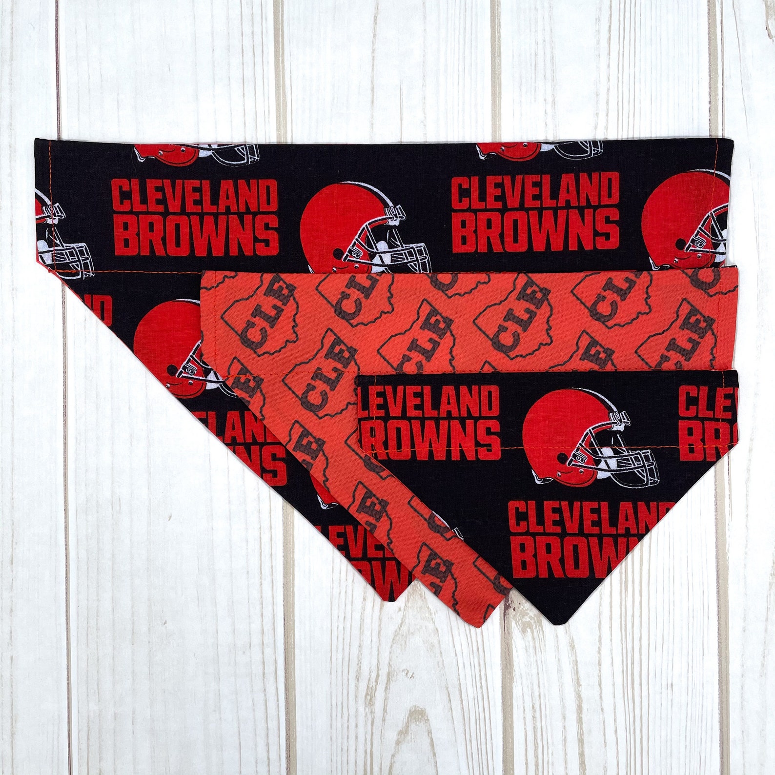 Cleveland Browns Dog Bandana Football Dog Bandana Over the | Etsy