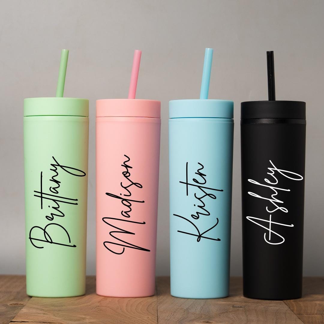 Personalized Tumbler With Lid and Straw Custom Acrylic Tumbler Tumbler ...
