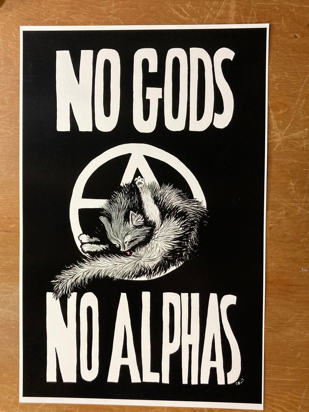Anarcat: No Gods No Alphas 11x17 Print - Etsy