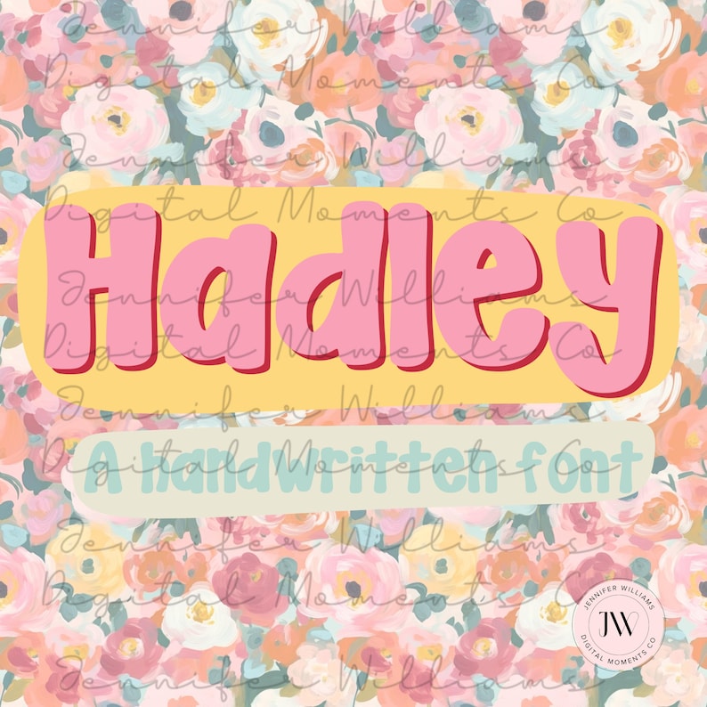 Hadley Font, Handwritten, Digital Download, Procreate, OTF Format, TTF ...