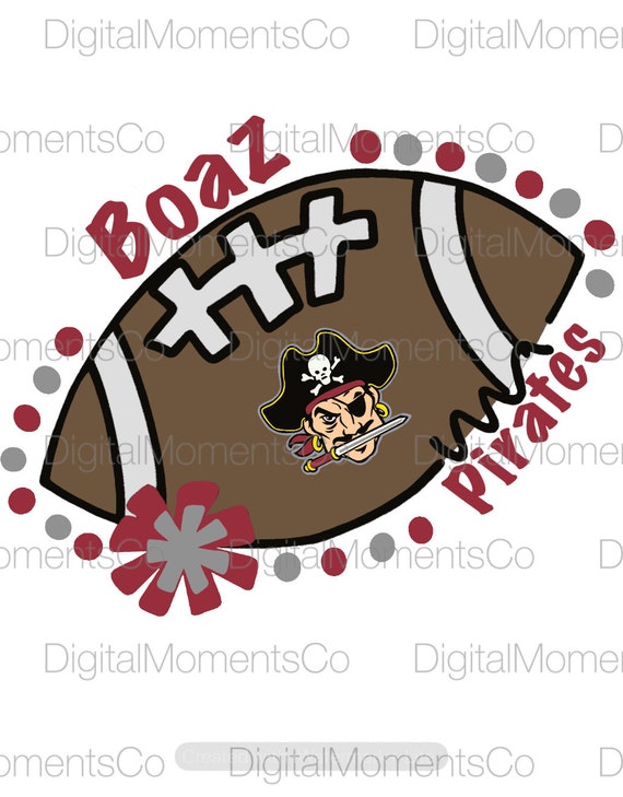 Boaz Pirates football digital PNG football Football | Etsy