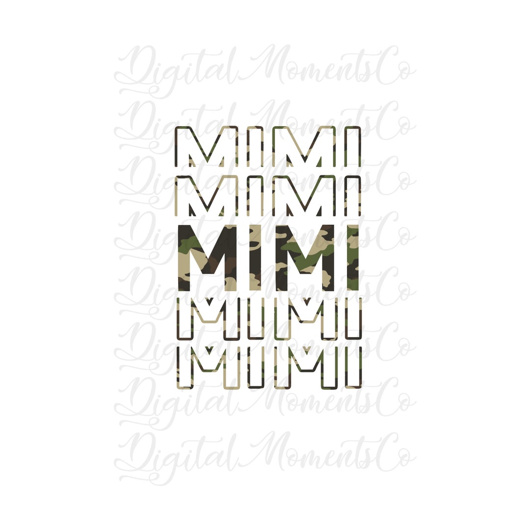 Mimi, Camo, Stacked Font, PNG, Sublimation, Digital Download - Etsy