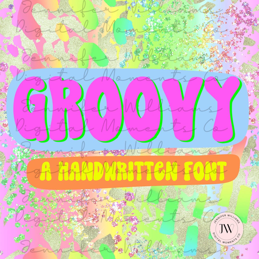 Groovy Font, Handwritten, Digital Download, Procreate, OTF Format, TTF ...