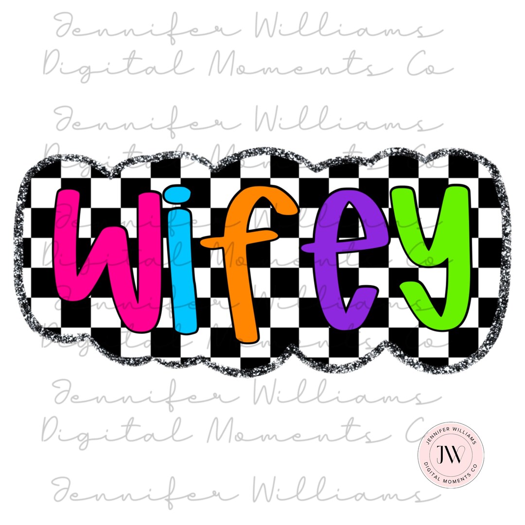 Wifey, Checkered, Neon, PNG, Digital Download, Sublimation, DTG - Etsy