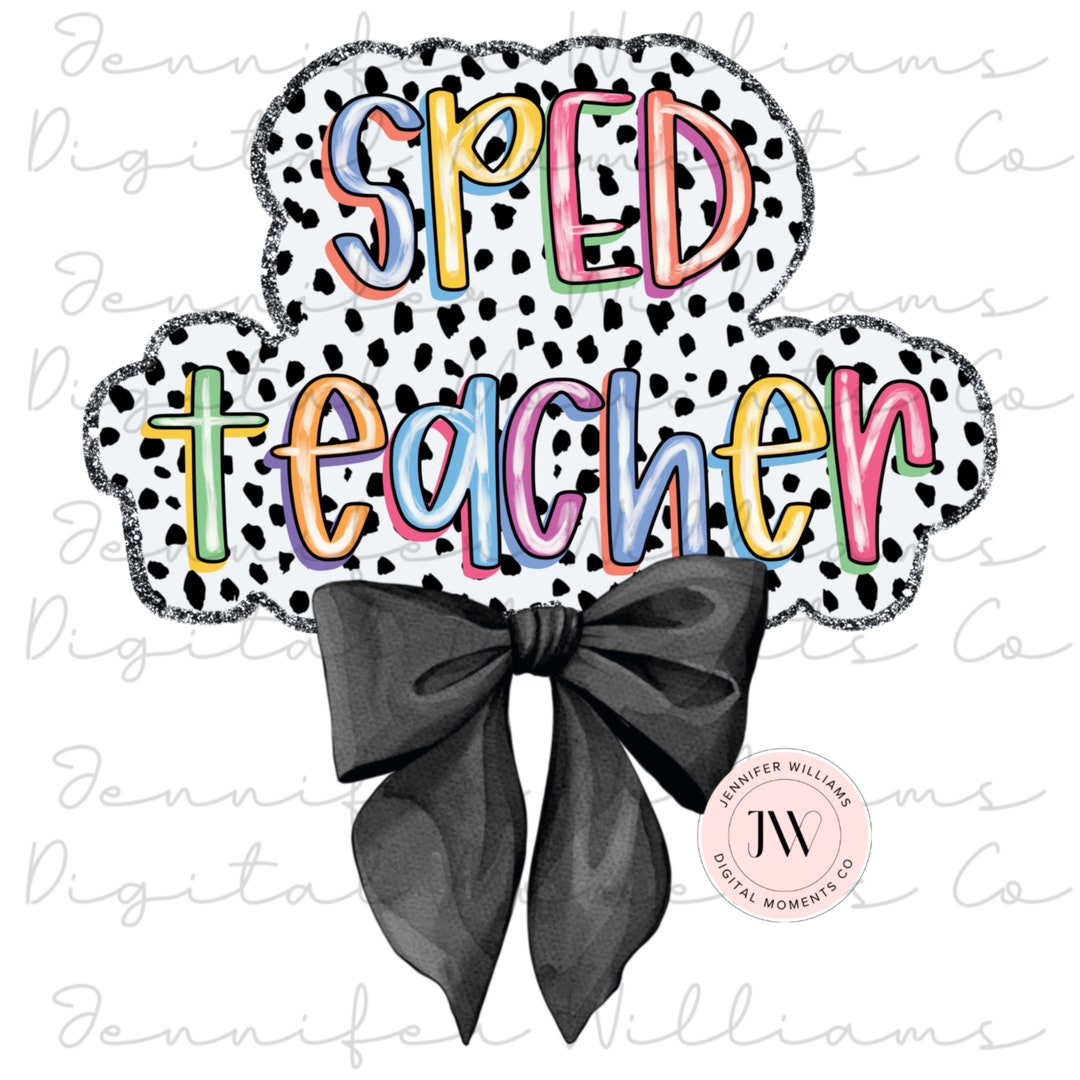 SPED Teacher, Dalmatian Dots, Coquette, Digital Download, PNG ...