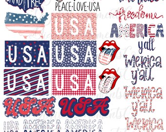 150 Retro 4th of July Clipart and SVG Cut Files Groovy 4th of - Etsy