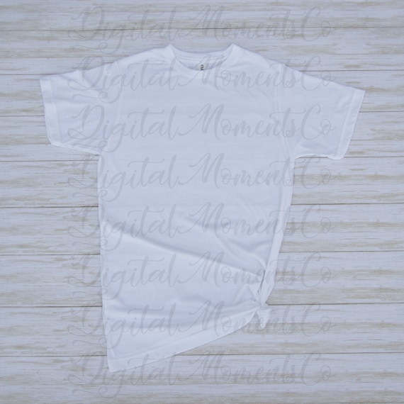 Tultex 241 White Tshirt Mockup Side Knot Mockup Flat Lay - Etsy
