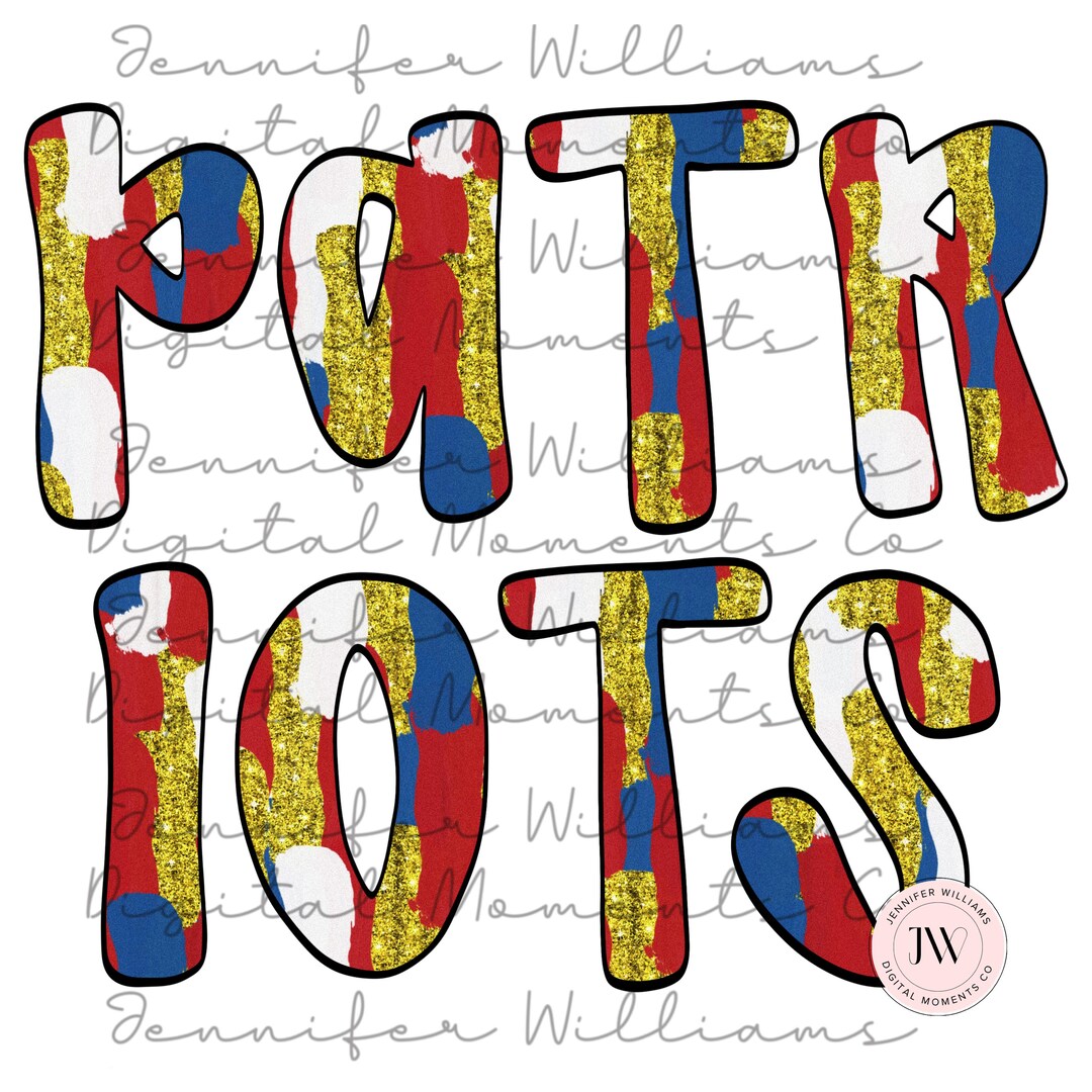 Patriots, Brush Strokes, Glitter, Mascot, Sublimation, PNG, DTG ...