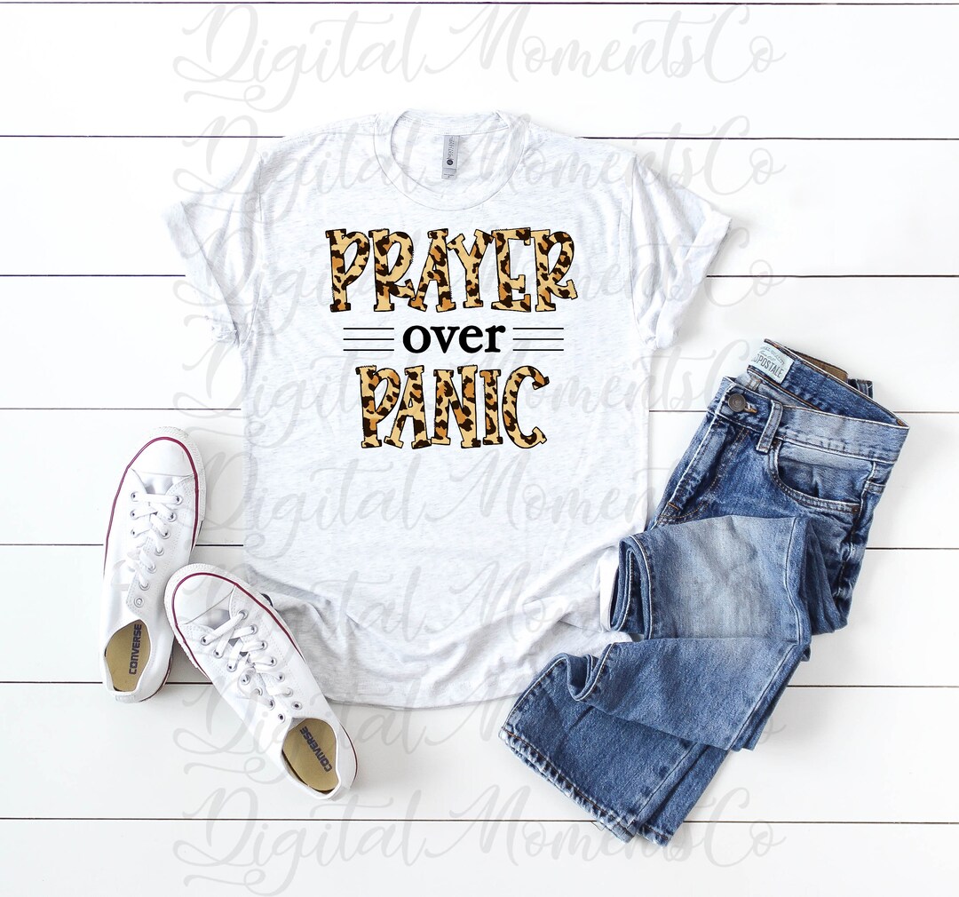 Prayer Over Panic Leopard Print PNG Sublimation Digital - Etsy