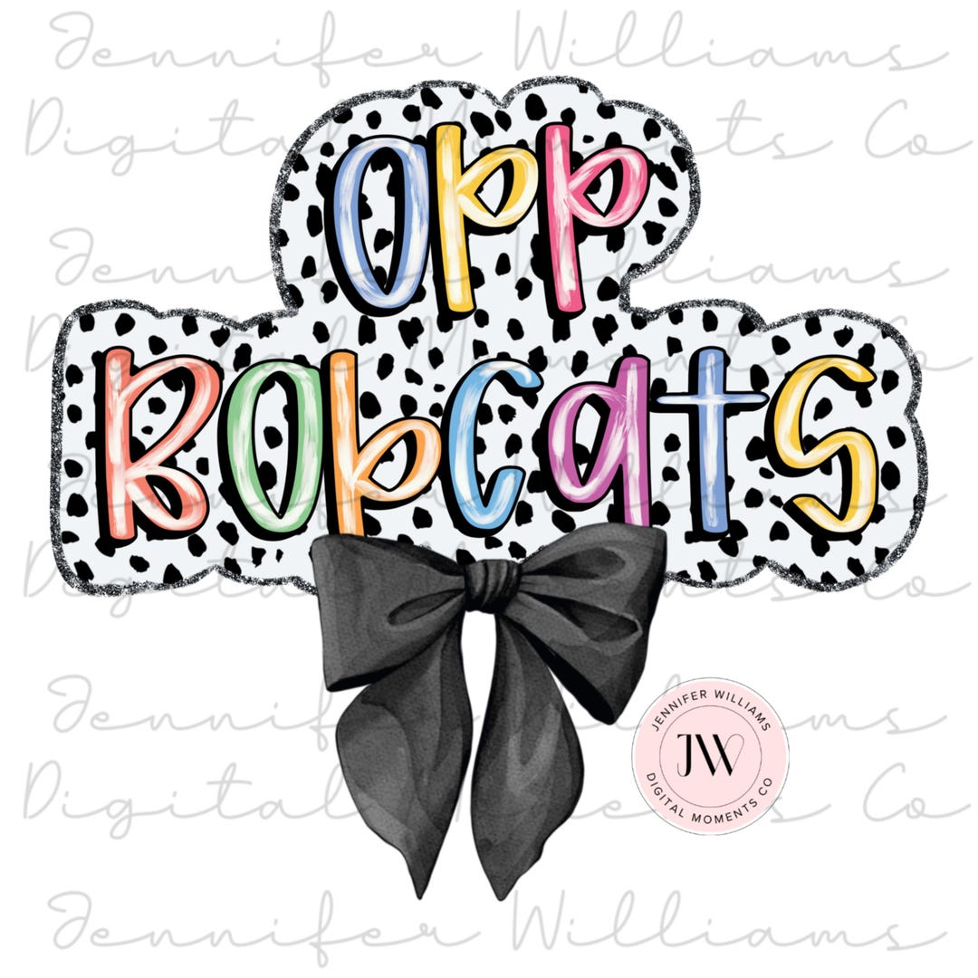 OPP Bobcats, Dalmatian Dots, Coquette, Digital Download, PNG ...
