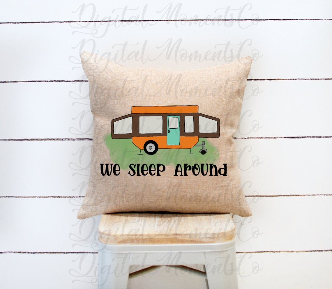We Sleep Around, Camping, Pop up Camper, Retro, Vintage, PNG ...
