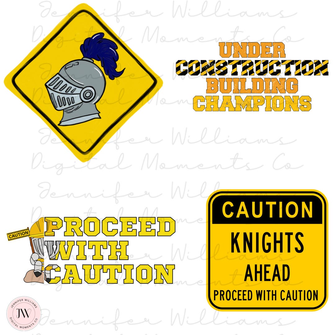 Knights, Construction Theme, Mascot, Sublimation, PNG, DTG, Digital ...