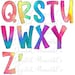Rainbow Doodle Letters Digital Download PNG Sublimation - Etsy