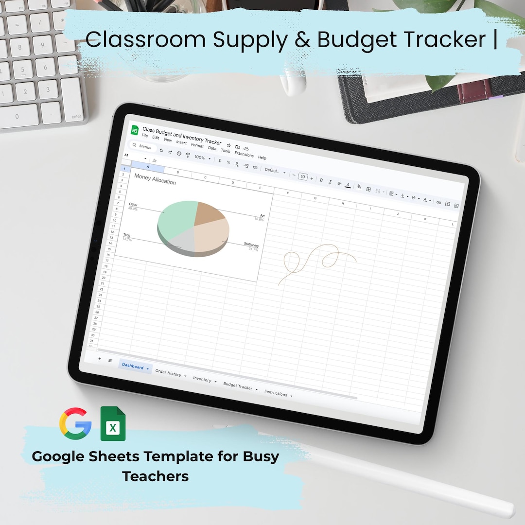 Classroom Inventory & Budget Tracker: Google Sheets Template (digital ...
