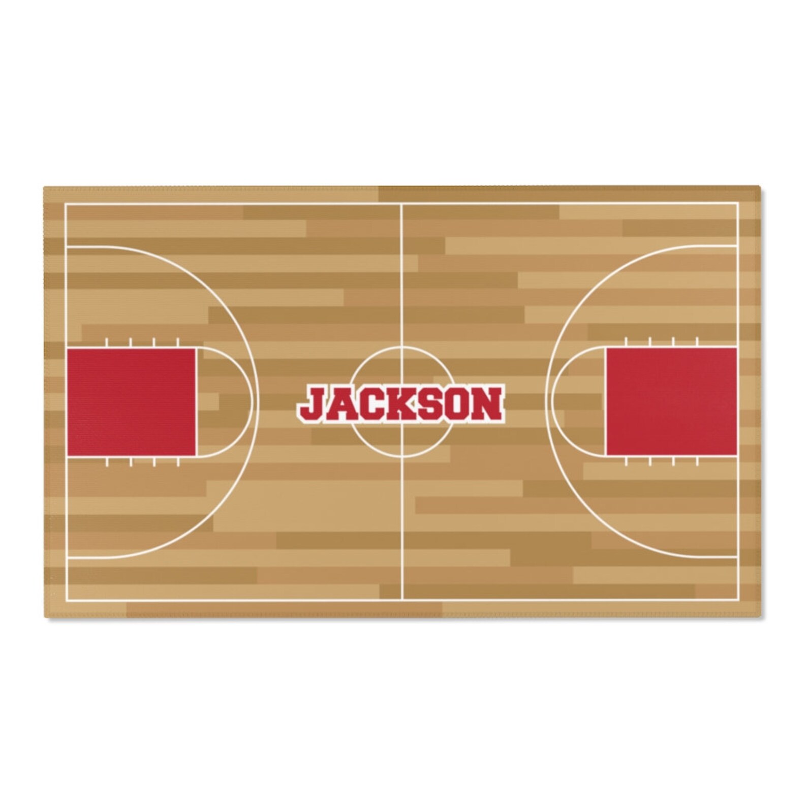 Custom Name and Color Basketball Court Area Rug Play Mat - Etsy