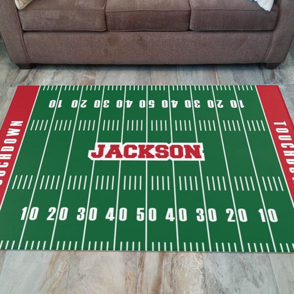 Football Field Rug - Etsy