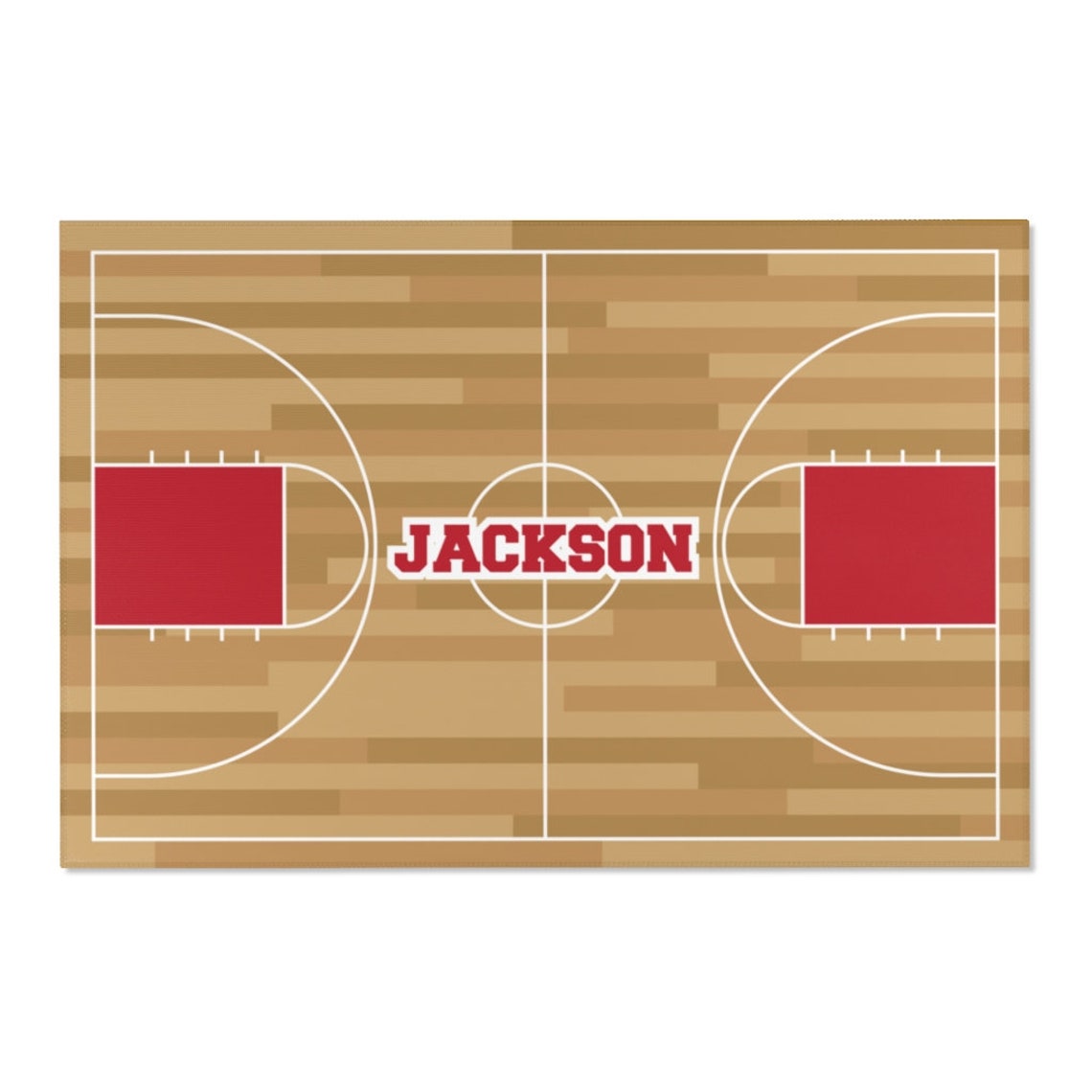 Custom Name and Color Basketball Court Area Rug Play Mat - Etsy