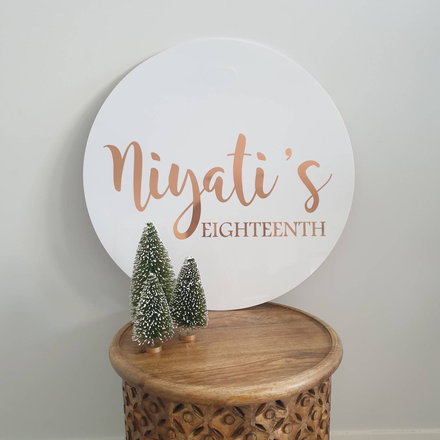 Personalised 60CM Round Acrylic Timber Circle Sign for - Etsy Australia
