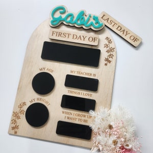 Personalised My First Day Board, Back to School Sign, My Last Day, Back ...