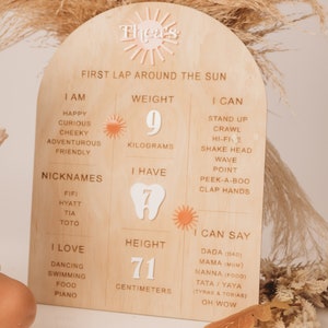 Personalised Wooden Arch Milestone Board Milestone Display - Etsy