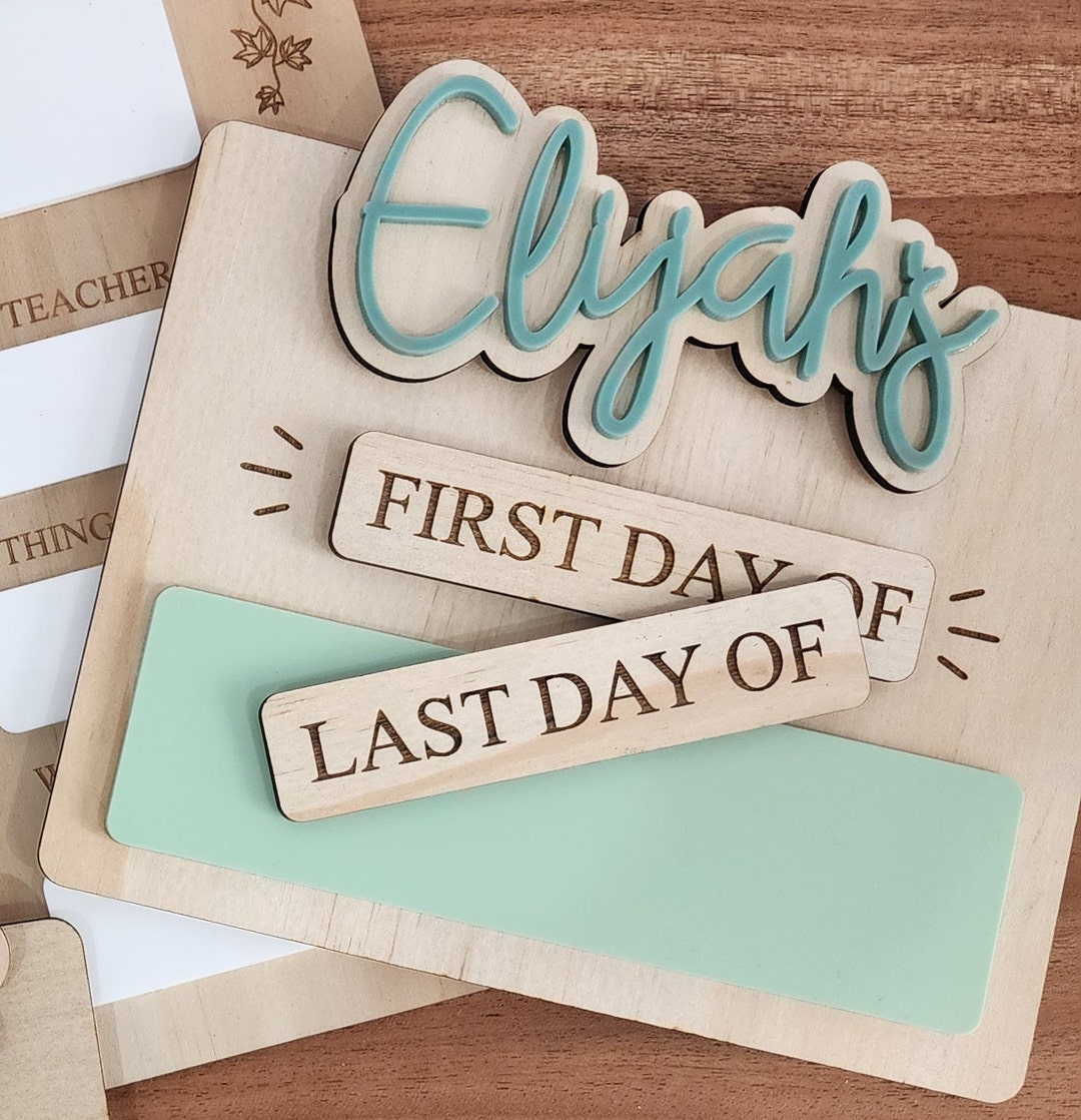 Personalised My First Day Board, Back to School Sign, My Last Day, Back ...