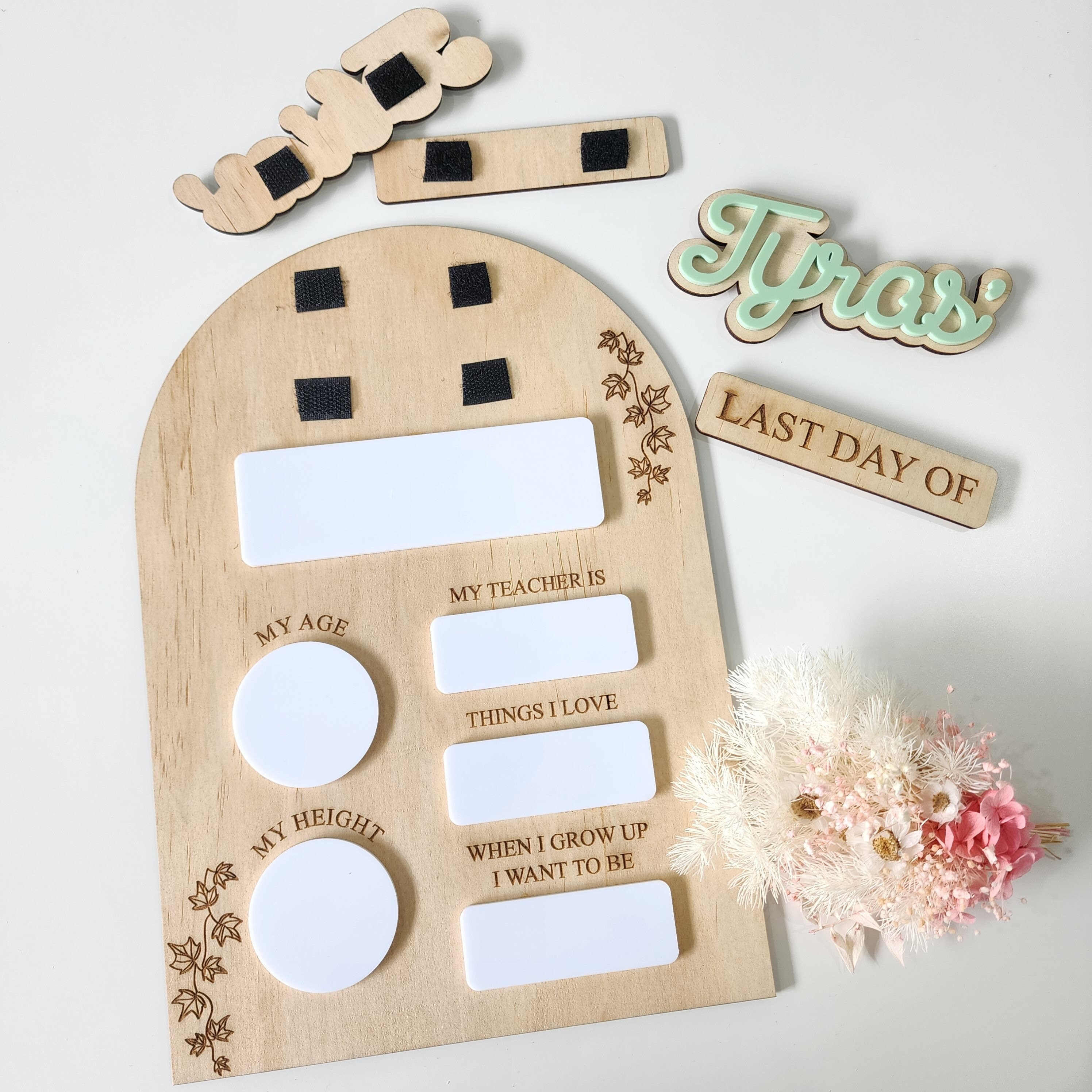 Personalised My First Day Board Back to School Sign My Last - Etsy ...