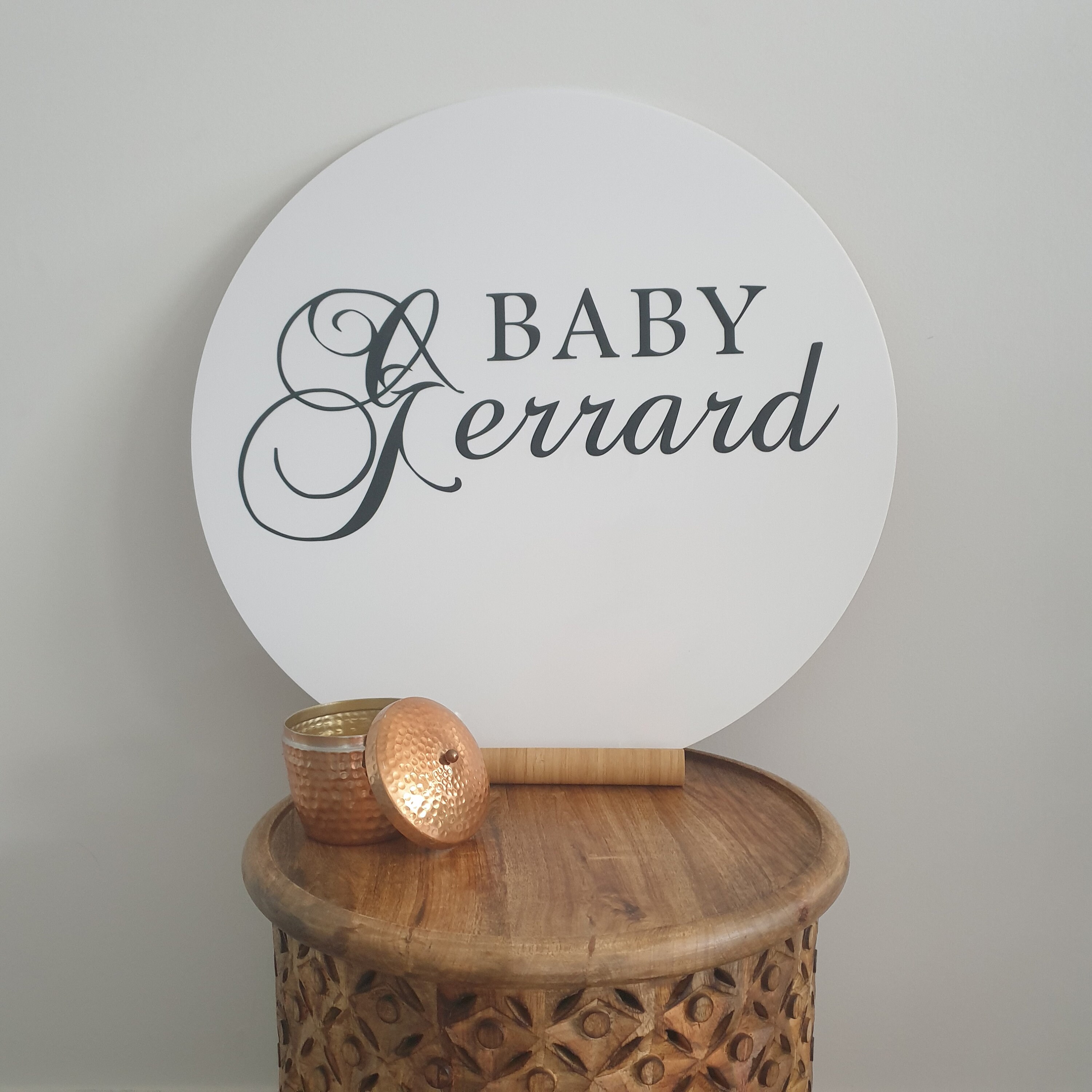 Personalised 60CM Round Acrylic Timber Circle Sign for - Etsy Australia