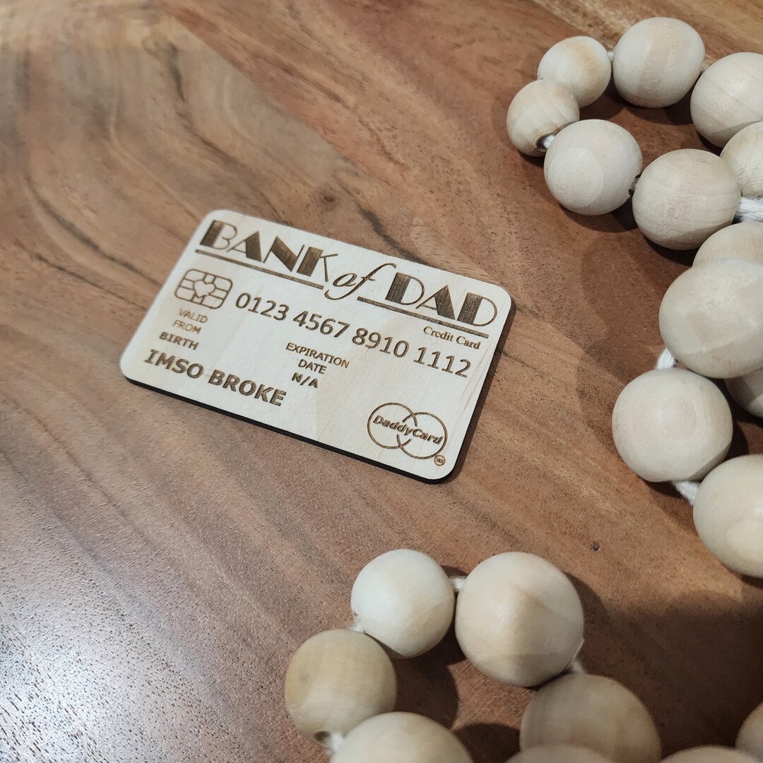 Father's Day Gift, Bank of Dad Credit Card, Gift for Him, Dad's Gift ...