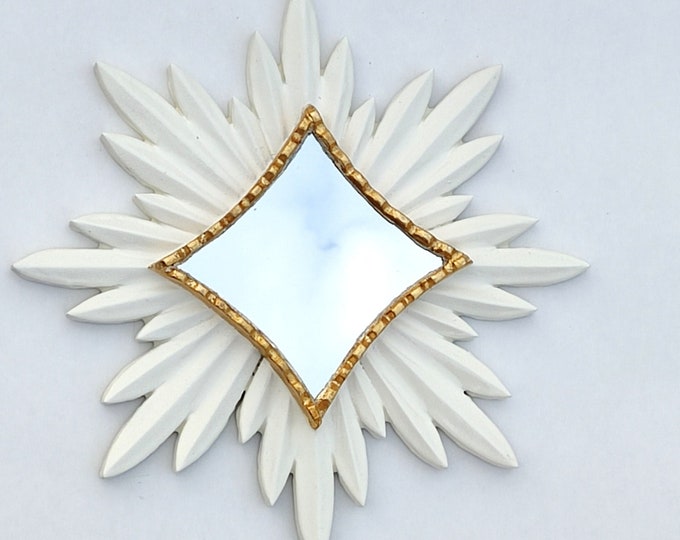 Decorative Mirror Set of 3 ivory Diamonds Vintage Style Carved Mirror ...