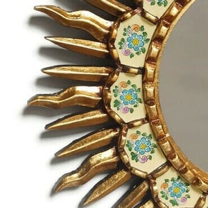Peruvian Mirror - "MARFIL SUNBURST" Peruvian Wall Mirror, Bathroom ...