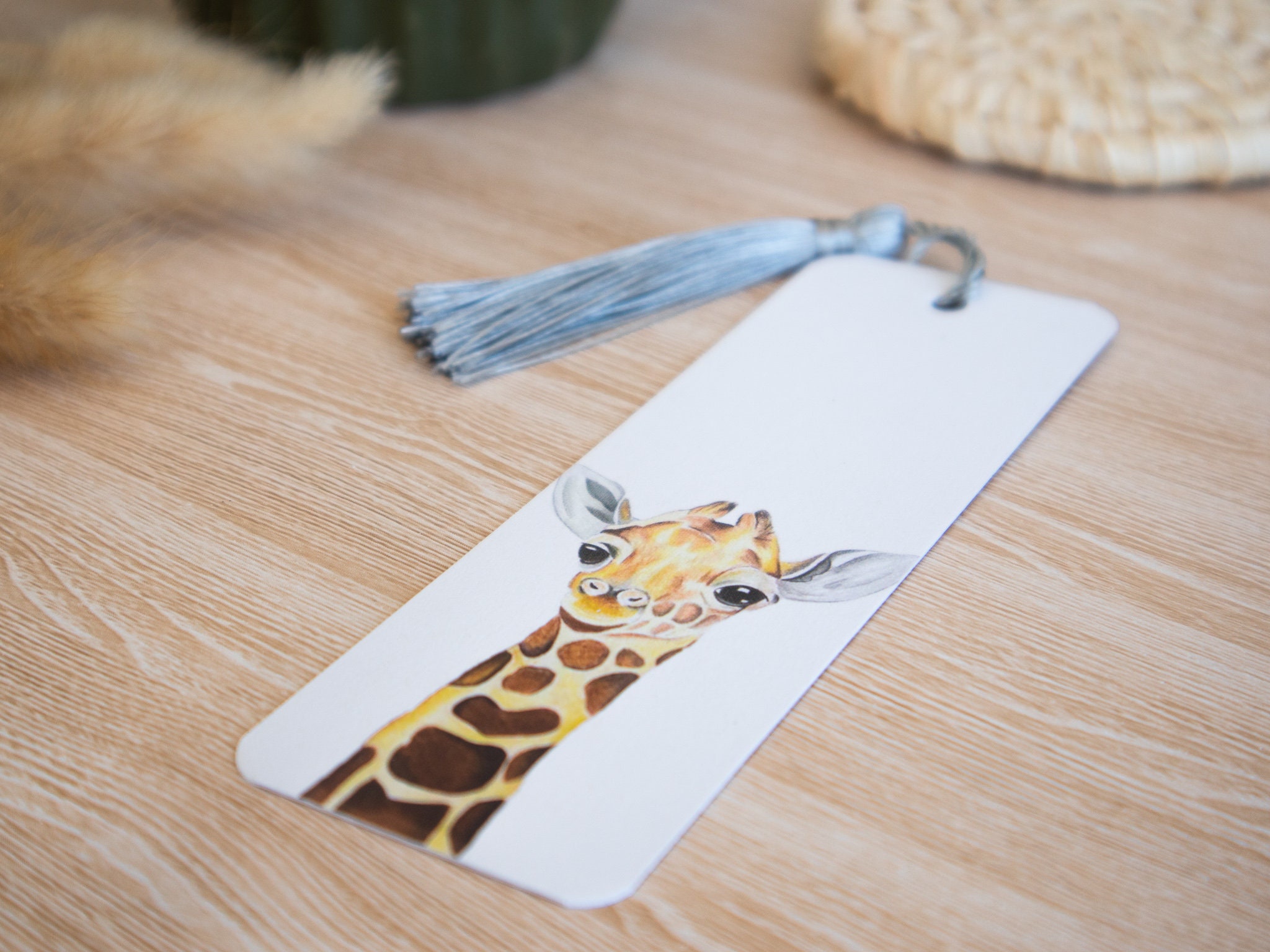 Baby Giraffe Bookmark | Bookmark Illustrated | Art Print | Wildlife ...