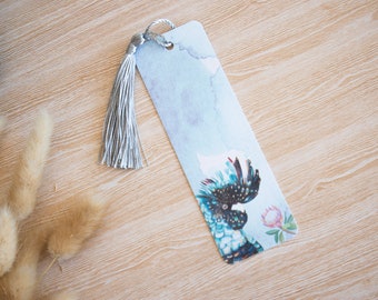 Black Cockatoo Feather Bookmark Canvas Bookmark 2x6in 5x15cm Cockatoo ...