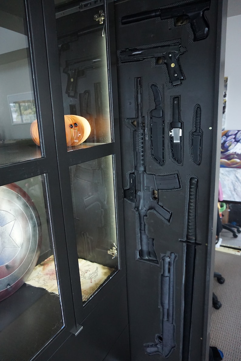 Display Cabinet/concealed Gun Storage Build Plans - Etsy