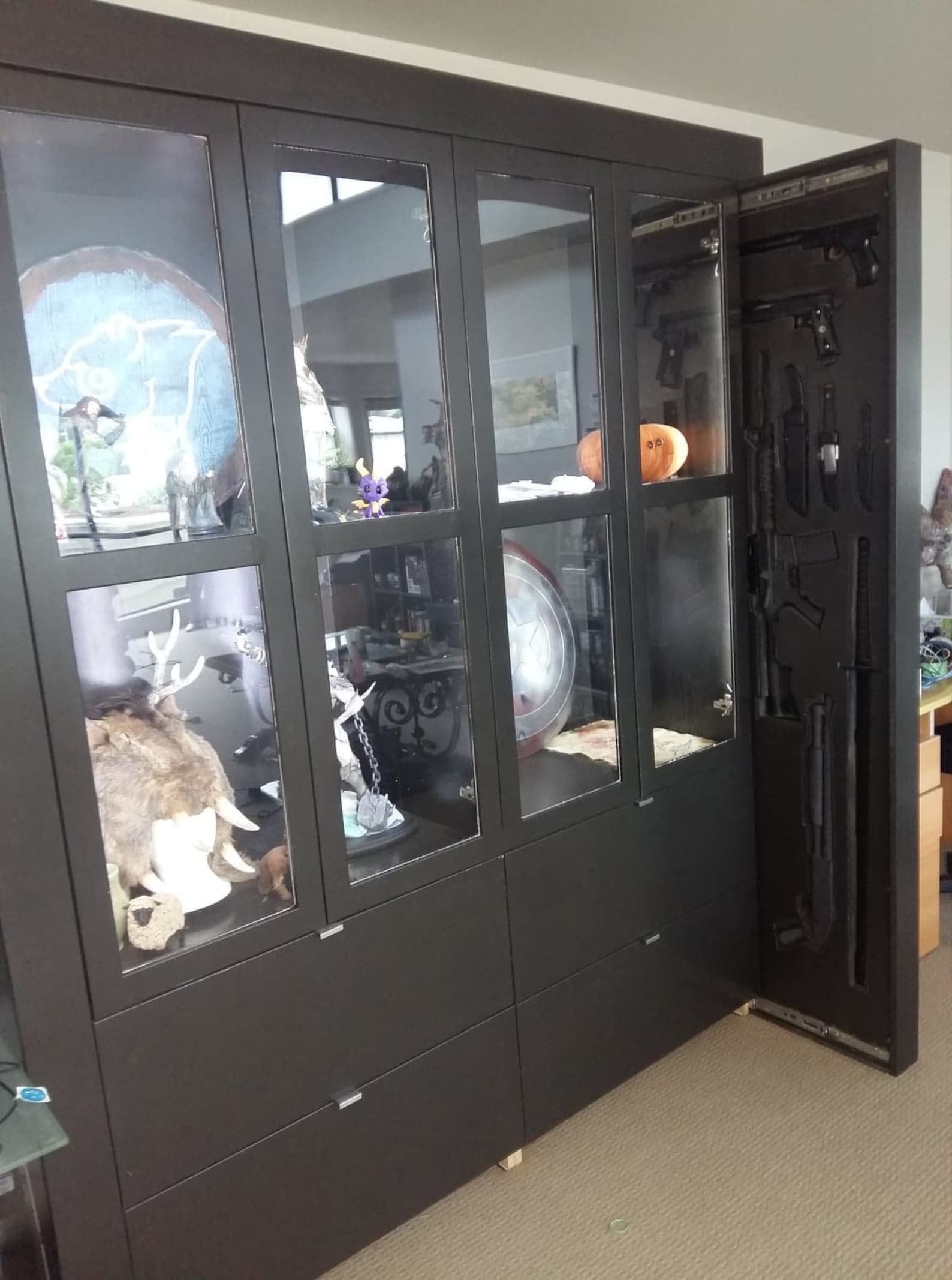 Display Cabinet/concealed Gun Storage Build Plans - Etsy