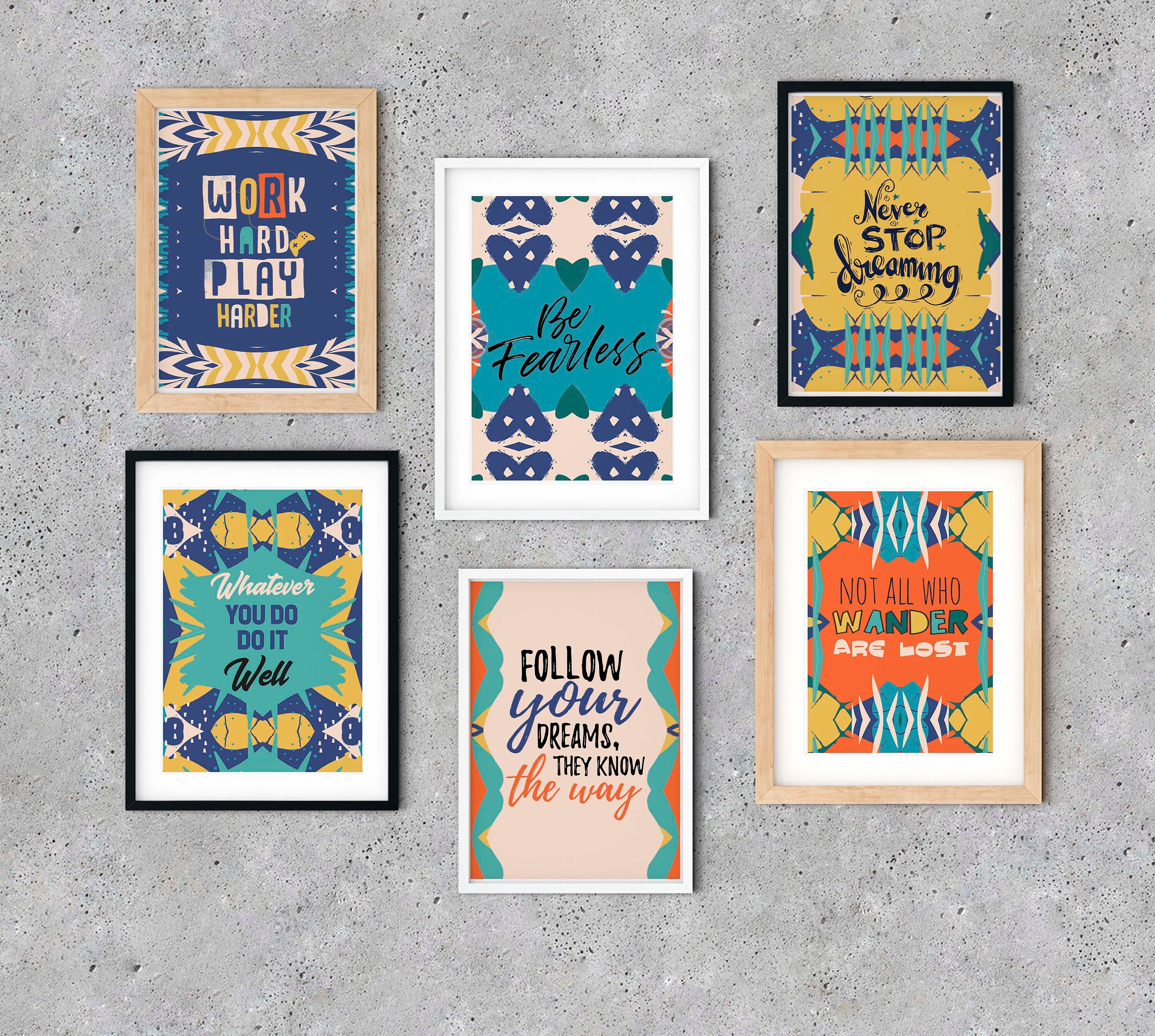 Inspirational Prints A4 or A3 Set of 6 Wall Art for Tweens | Etsy