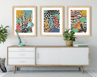 Bright Abstract Art | Etsy