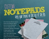 Custom Printed Note Pads Full Color 5 1/2 X 8 1/2 2 Pads 50 Sheets EA ...